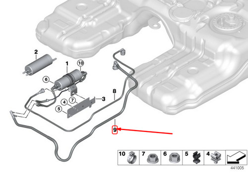 NEW BMW X5 F15 FUEL RETURN PIPE LINE 16127194257 7194257 ORIGINAL | eBay