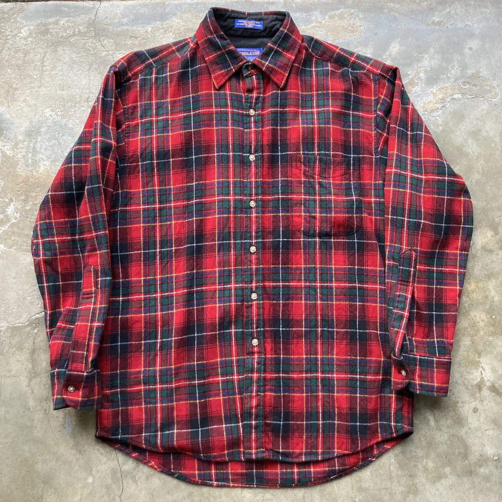 Vintage Pendleton Shirt Medium Wool Flannel Plaid Hunting Tartan ...