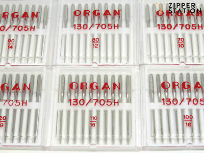 Organ Domestic Sewing Machine Needles - pack of 10 needles, various ...