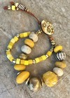 Boho Bracelet Java Glass, African Tribal Beads and Vintage Resin | eBay