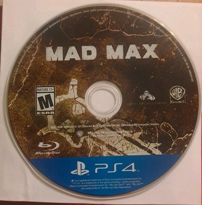 Mad Max (Sony PlayStation 4, 2015, PS4) - DISC ONLY 883929360093| eBay