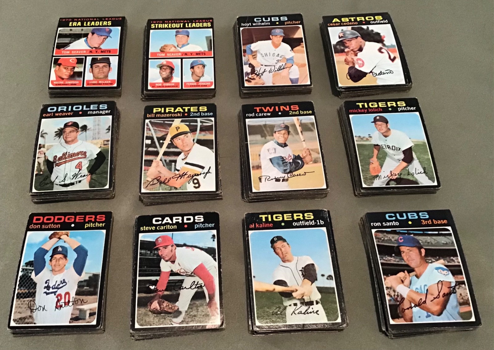 1971 Topps BB "Crying Shame" Lot, 300 diff...Kaline, Carew, Carlton ...