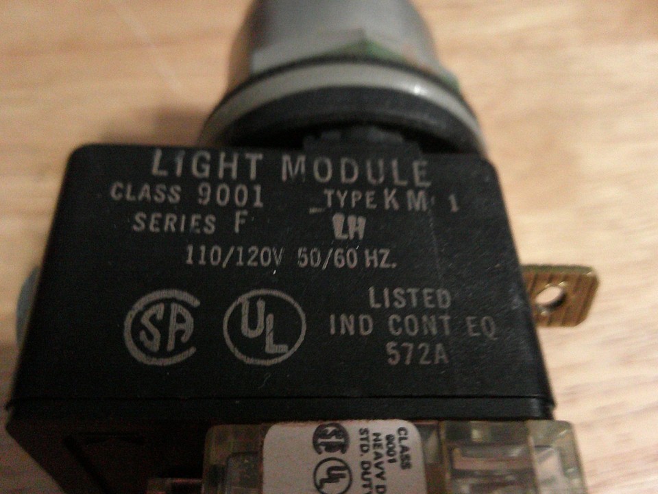 Square D Class 9001 KM-1 Ser. F Light Module 110-120V 50/60Hz w/ KA-3 ...