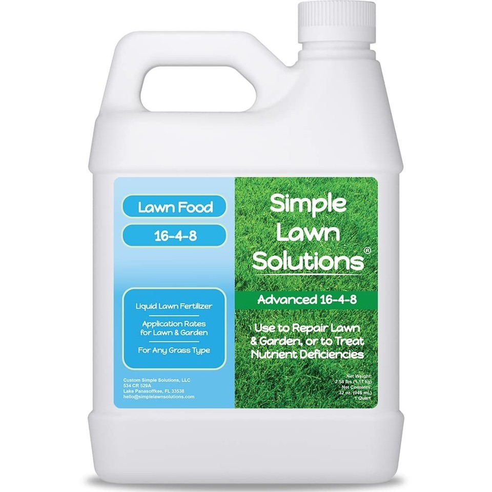 16-4-8 Liquid Lawn Fertilizer Concentrate - Spring & Summer Grass Food ...