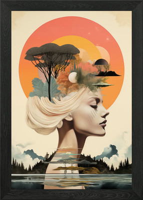 Portrait Nature Elements Framed Wall Art Poster Canvas Print Picture ...