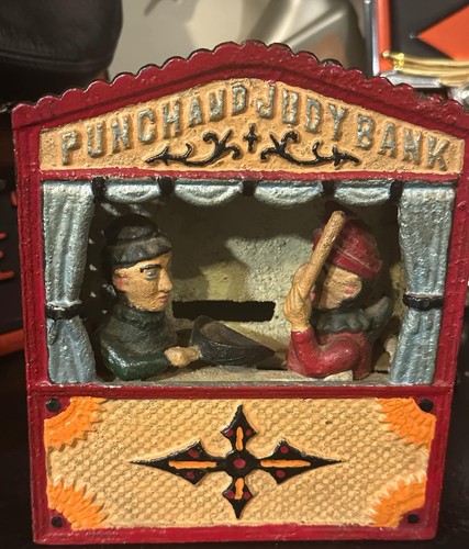 Cast Iron Punch And Judy Bank Very Nice Rare | eBay