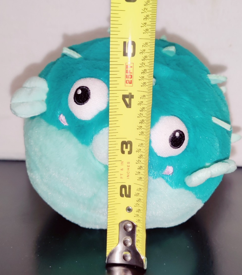 Squishable Blue Puffer Fish Plush Stuffed Animal Soft Snugglemi ...