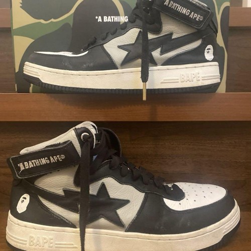 A BATHING APE®︎ BAPE STA Mid "Black" | eBay