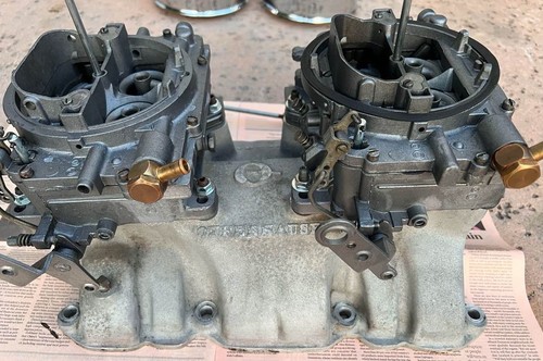 buick 264 Or 322 nailhead engine Intake Dual Carbs | eBay