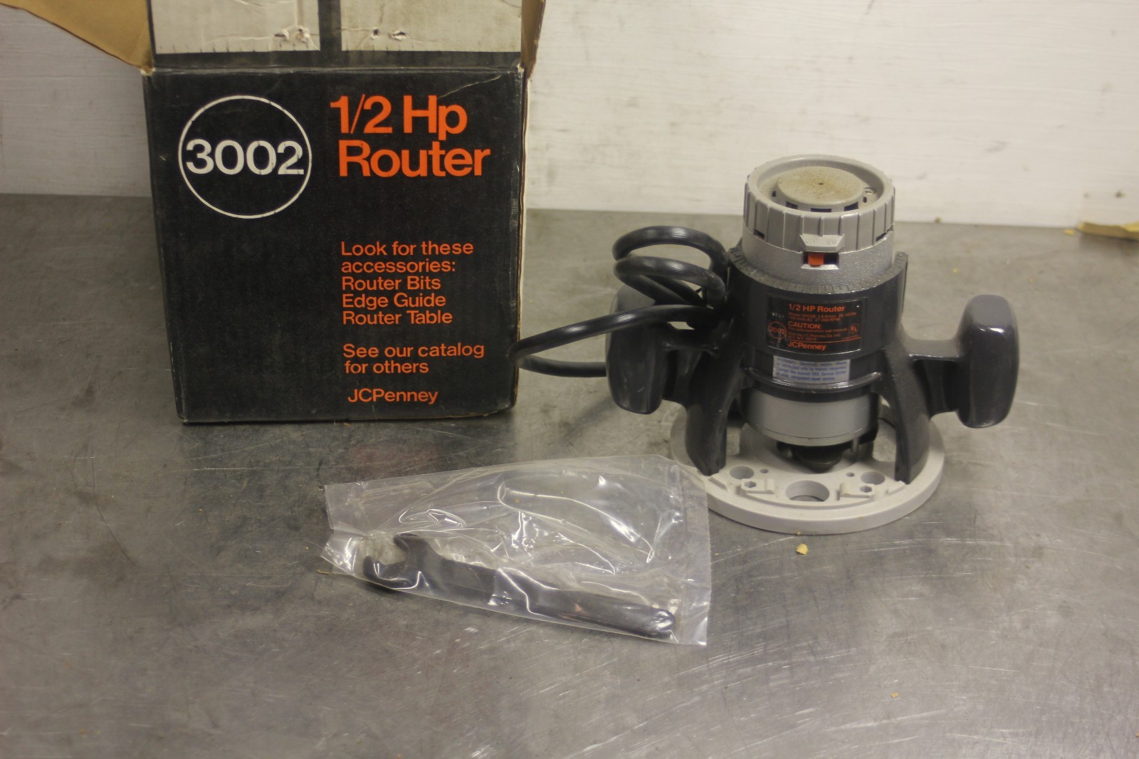 Vintage JcPenney 1/2 HP Router 3002 3.8 Amp AC 25-60 Hertz | eBay