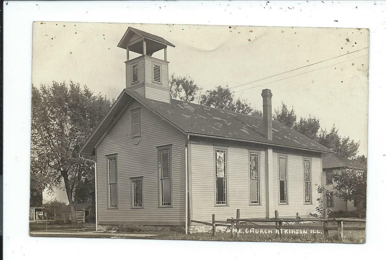 Real Photo Postcard Post Card Atkinson Illinois Ill Il M E Church | eBay