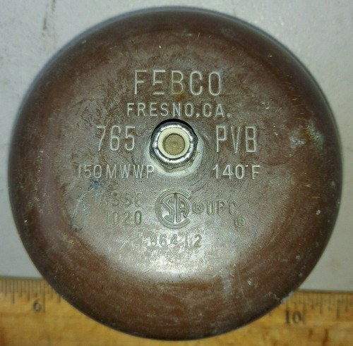 21VV21 BRASS BELL, FEBCO, FRESNO CA, 765 PVB, 150MWWP, 4" DIAMETER X 1 ...