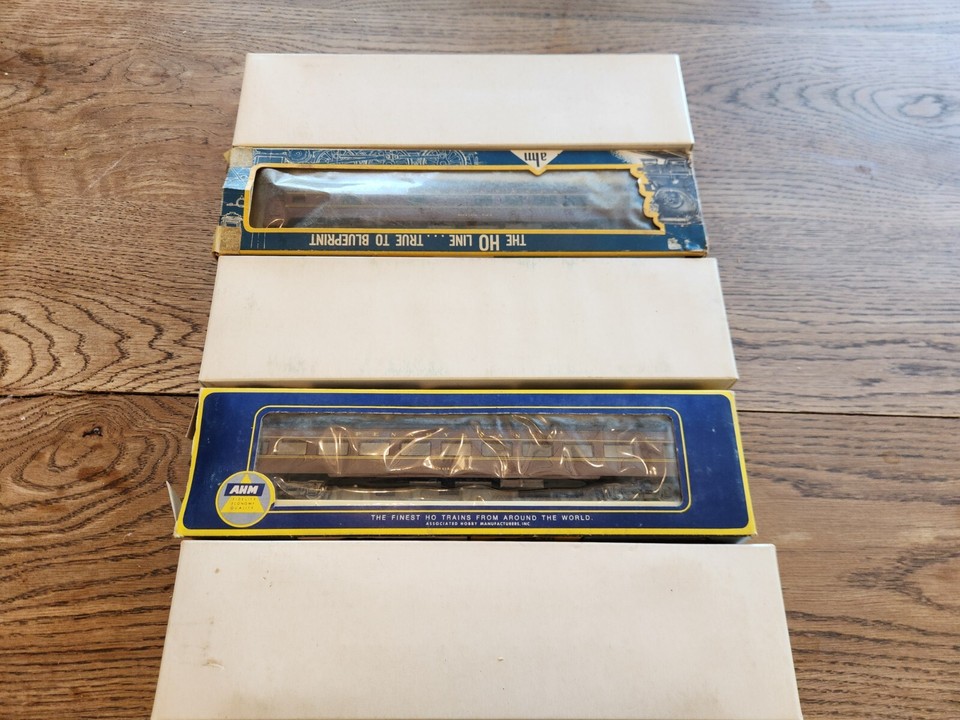 AHM HO TRAINS PENNSYLVANIA STREAMLINED PASSENGER CARS SET OF 5 NICE ...
