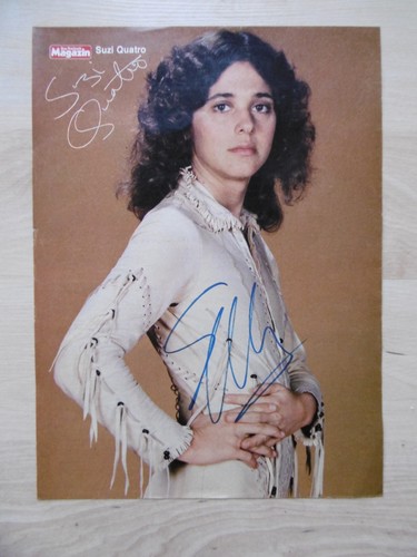 Suzi Quatro Autogramm signed A4 Magazinbild | eBay