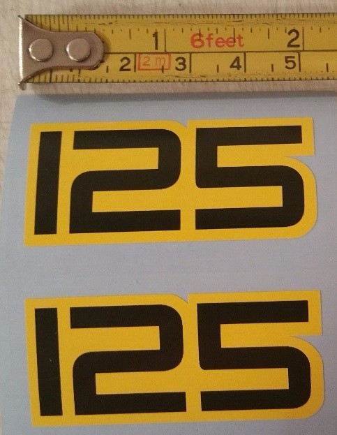 Yamaha 1977 1978 YZ OW side panel decal stickers AHRMA YZ125 VMX ...