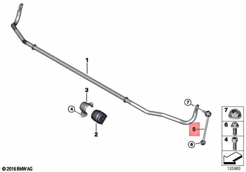 Genuine BMW E81 E82 E82E E87 E87N E88 E90 E91 Stabilizer link OEM ...
