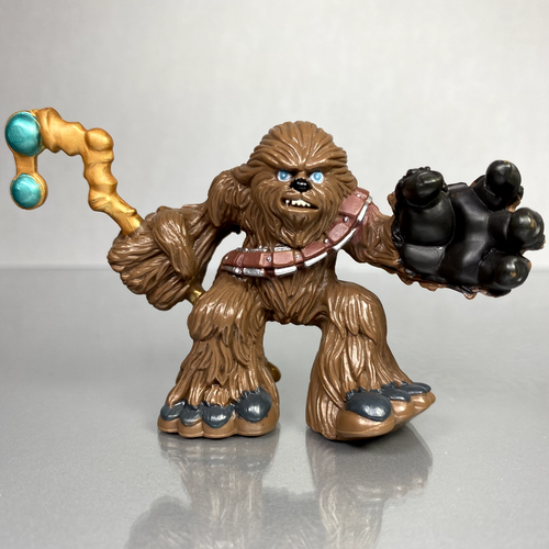 Hasbro Star Wars Galactic Heroes CHEWBACCA figure Wookie w/gold staff ...