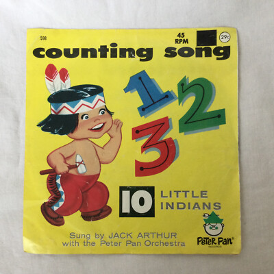 Vintage 45 Peter Pan Records Counting Song 10 Little Indians Jack ...