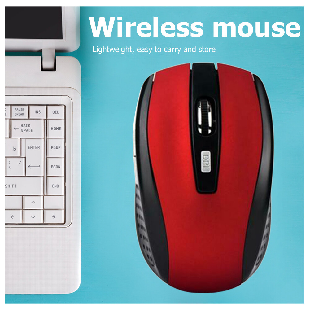 2.4GHz Wireless Optical Mouse 6 Buttons USB Receiver 2000 Mice (Red) | eBay