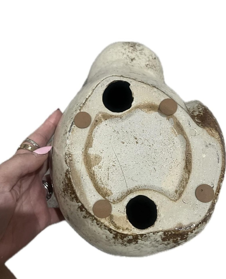 VTG Studio Pottery Ceramic Glazed Fat Tan Cat 6" | eBay