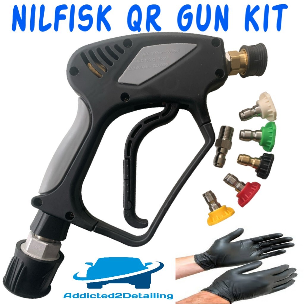 ADDICTED2DETAILING NILFISK DELUXE SWIVEL QUICK RELEASE SHORT GUN & 5 ...