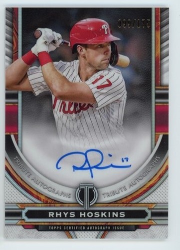 2023 Topps Tribute RHYS HOSKINS ta-rho AUTO AUTOGRAPH /175 Philadelphia ...