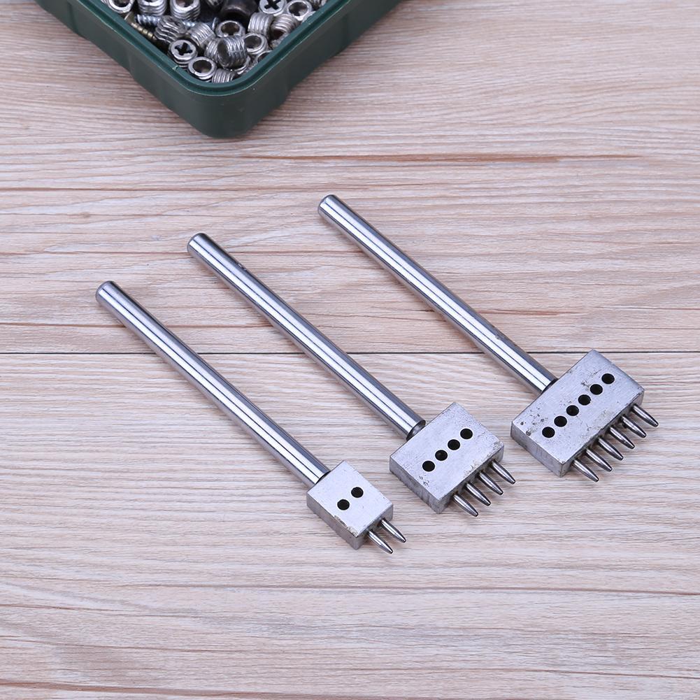 3pcs Hollow Punch Cutter 2+4+6 Prong Steel Round Hole Punch Cutter for ...