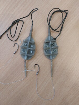 6 Pcs Carp Fishing Rigs Method Flat Feeder Bream 30g Inline Tackle ...