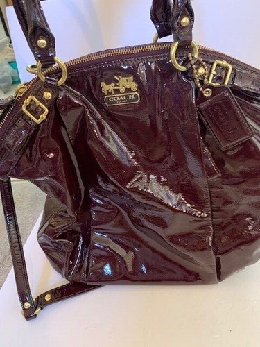COACH Madison Lindsey patent leather large satchel pu… - Gem