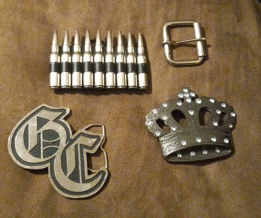 Heavy Rifle Rounds 9 BULLET AMMO Belt, KING Crown Met… - Gem