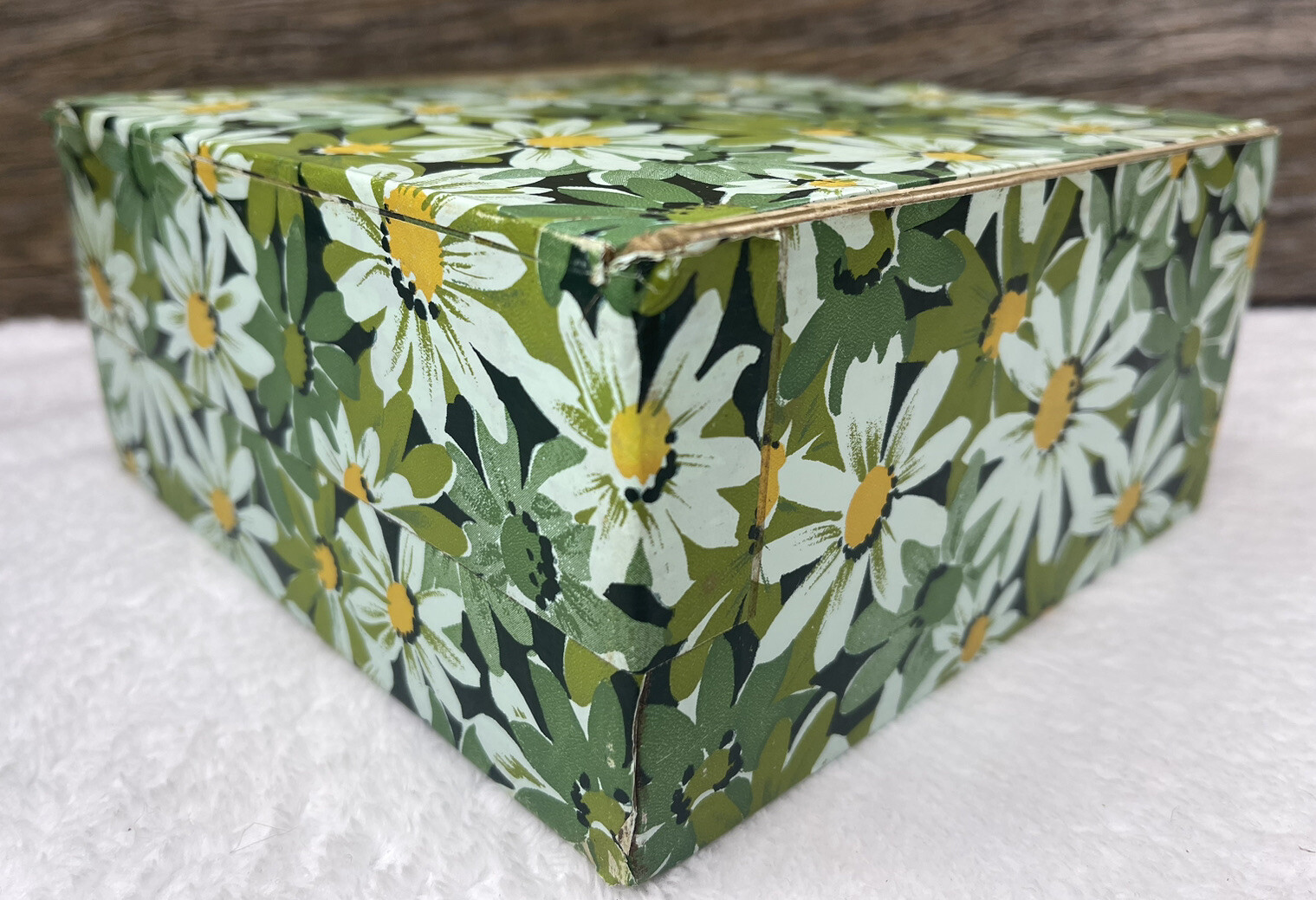 VTG 60/70s Daisy Wrapped Fuente Cardboard Cigar Trinket Storage Box ...