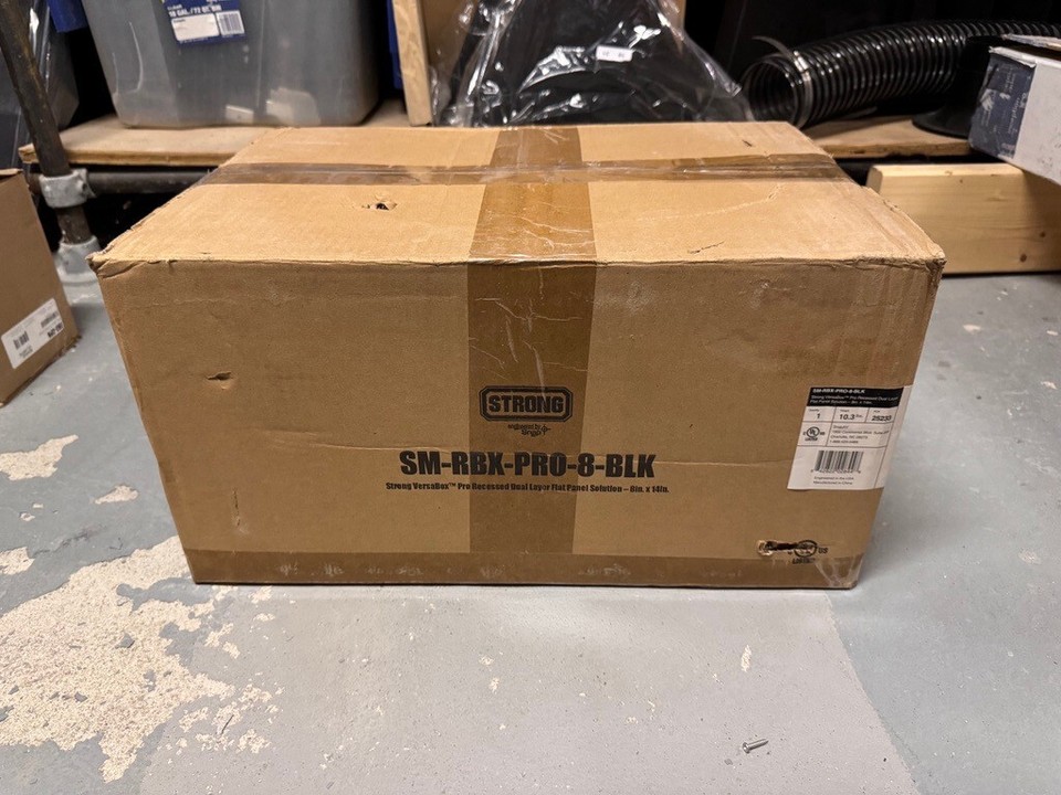 SM-RBX-PRO-8-BLK | Strong VersaBox Pro Recessed Dual Layer Flat Panel ...