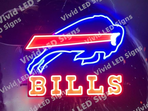 Buffalo Bills Team Sport 32" Vivid LED Neon Sign Light Lamp With Dimmer ...