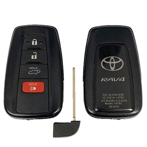 Unlocked OEM Toyota Keyless Remote + Uncut Key 4 Button SUV Toyota Rav4 ...