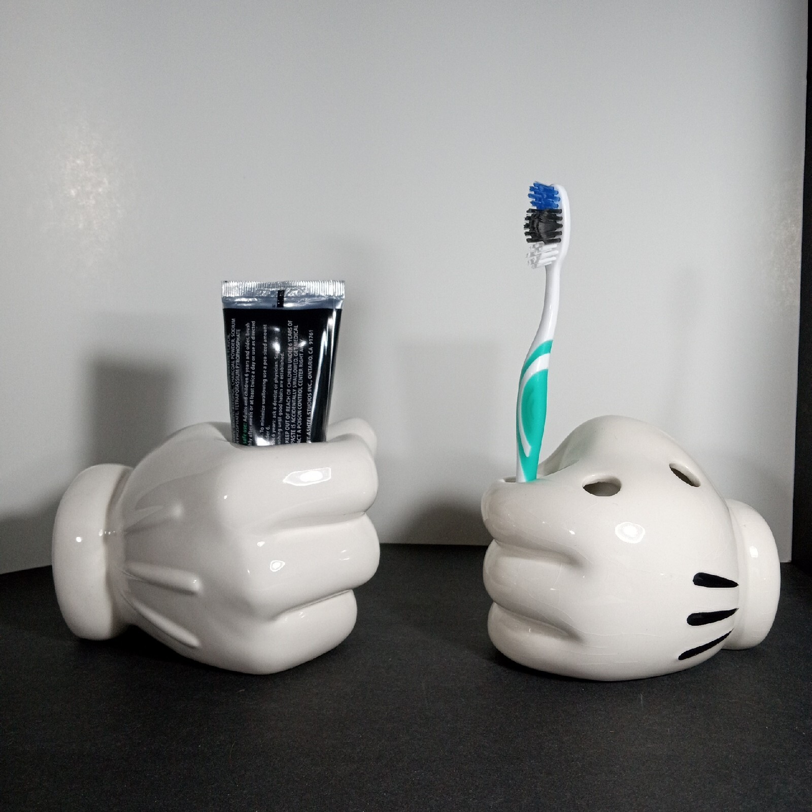 Vintage Disney Mickey Mouse Ceramic Glove Fist Hand Toothbrush ...