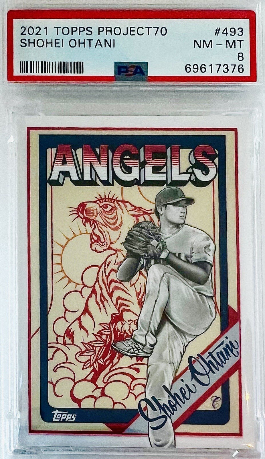 2021 Topps Project 70 Shohei Ohtani By Mister Cartoon #493 PSA 8 Low ...