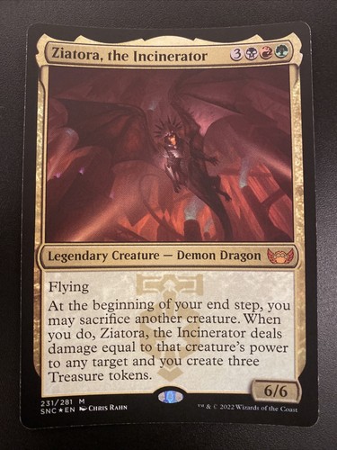 FOIL Ziatora, the Incinerator MTG Streets Of New Capenna #231 Mythic NM ...