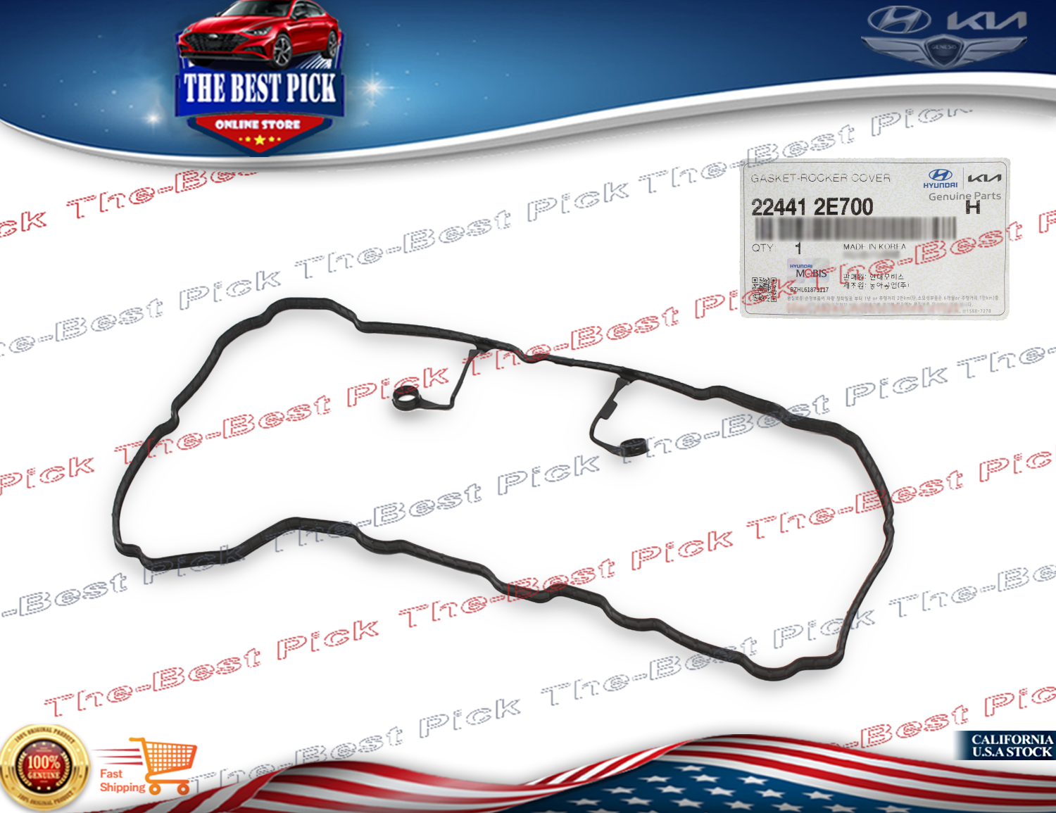 ⭐GENUINE⭐ Rubber Gasket Rocker Cover FOR Hyundai 224412E700 | eBay