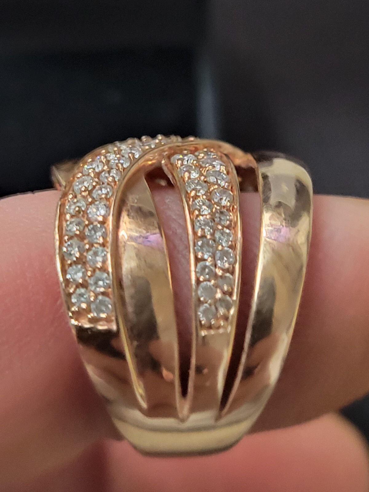 Effy Pave Classica 14K Rose Gold Diamond Ring, 0.93 TCW Size 8.5 | eBay