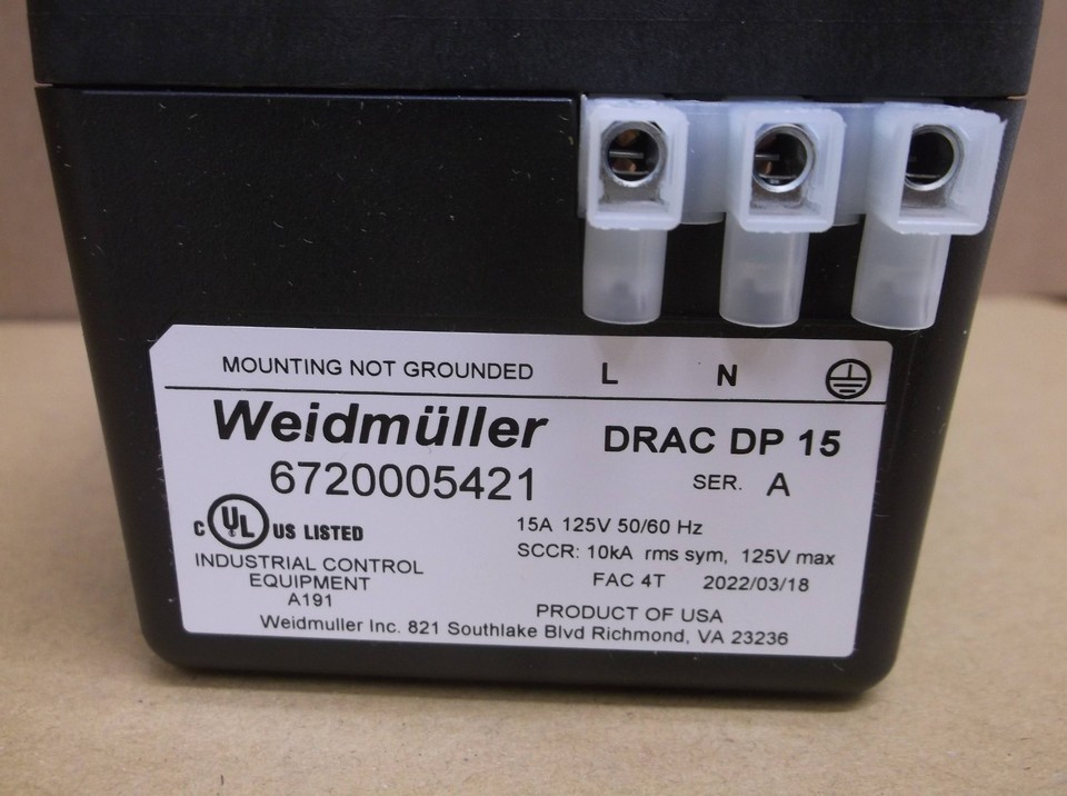 6720005421 Weidmuller Neuf en Boîte din Rail Montage AC Sortie D Entré ...