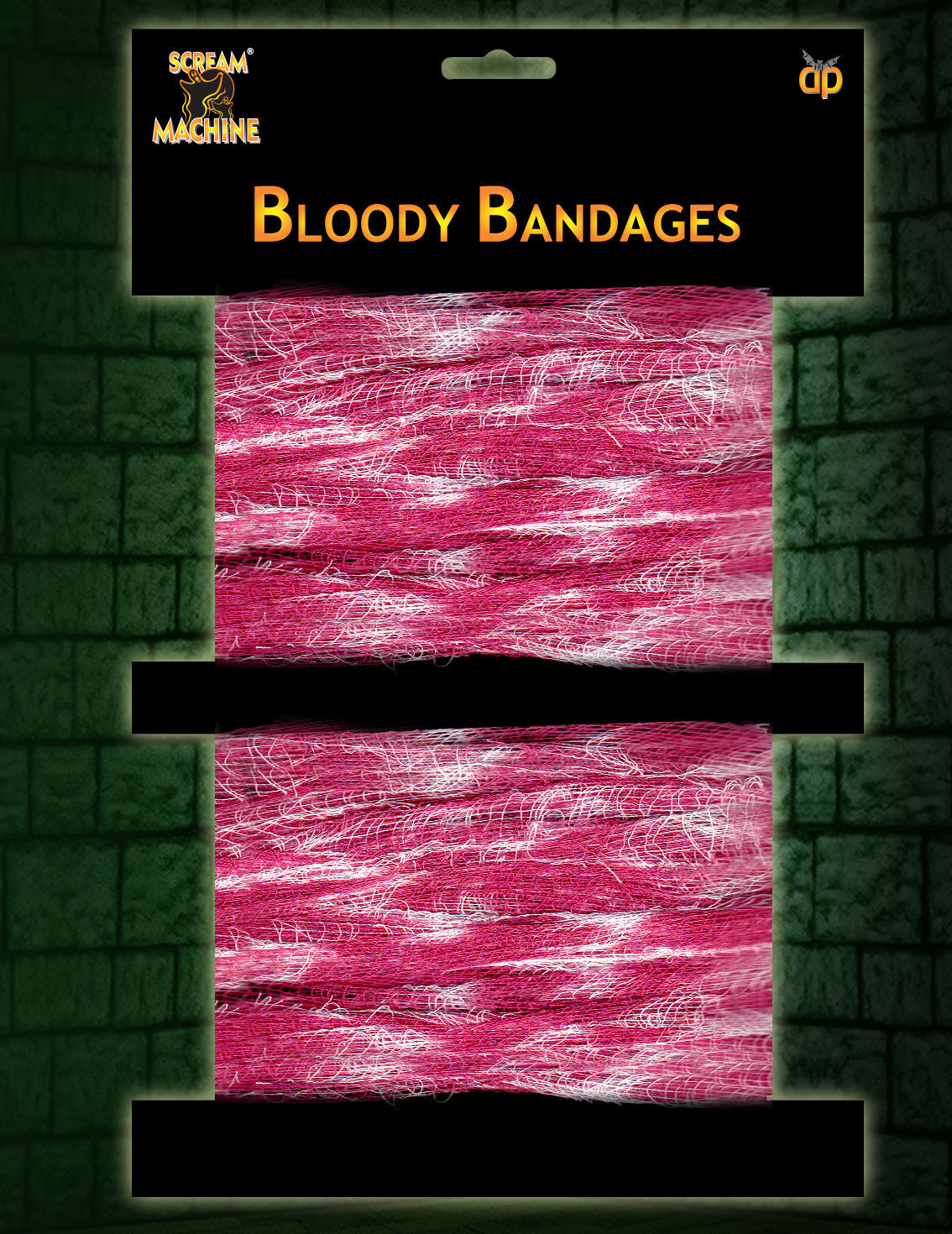 Halloween Bloody Bandages 2pk Mummy Fancy Dress up Fabric Blood Stained ...