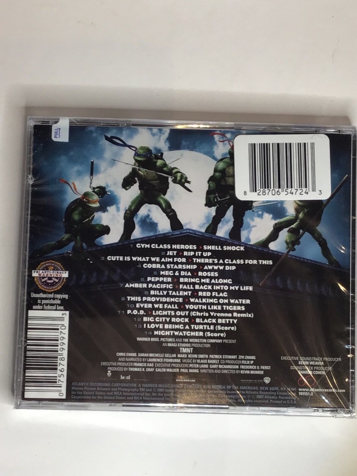 TMNT New& Sealed Soundtrack From The Motion Picture CD By Atlantic ...