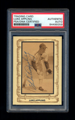 LUKE APPLING SIGNED 1980 PACIFIC LEGENDS CARD PSA/DNA HOF AUTOGRAPHED ...