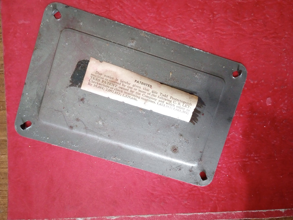 1930's Vintage Office Todd Co. Protectograph Personal Check Writer ...