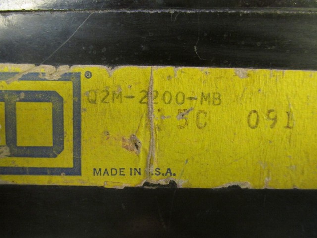 Square D Type Q2m 2200 MB 200 Amp 2 Pole Circuit Breaker - for sale ...