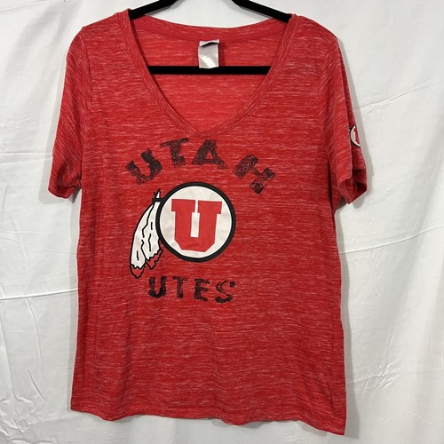 Utah Utes Shirt Woman's 2XL Red Short Sleeve Lightweight Sheer | eBay