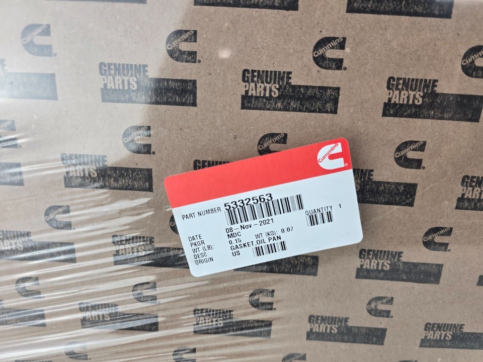 Genuine Cummins Oil Pan Gasket 5332563 8.3L 6CT ISL ISC | eBay