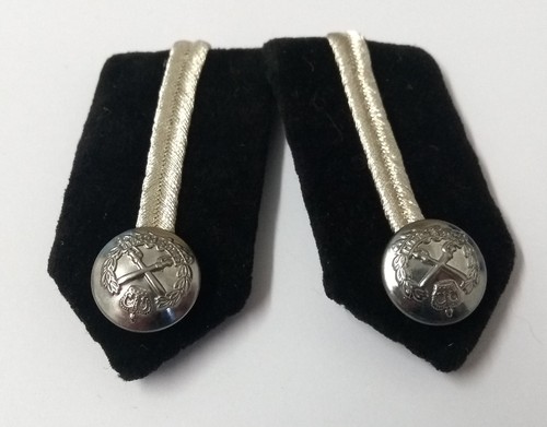 Fiji Gorgets Collar Tabs With Silver Detail Chrome Officers Insignia ...