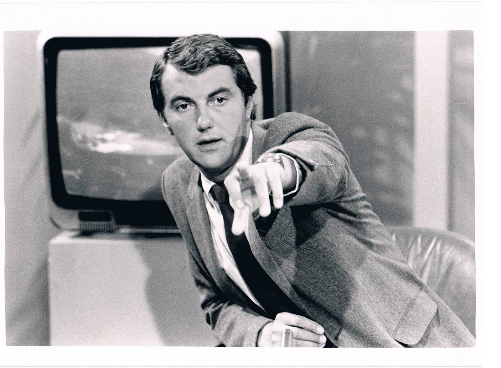 DANIEL BILALIAN,Journaliste sur ANTENNE 2, Vintage print, Photo MOBA ...