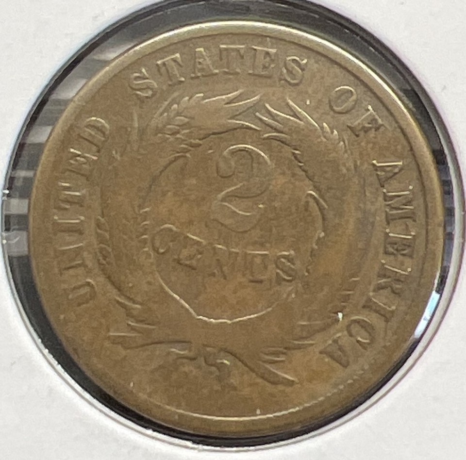 1865 FANCY 5 2-CENT PIECE CIRCULATED ACTUAL COIN #C15016 | eBay